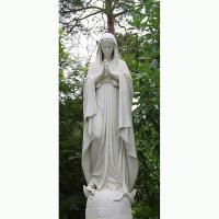 China White Marble Statue of the Virgin Mary for City Square Beautification for sale