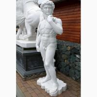 China Outdoor Garden Traditional Design Style Marble David Sculpture with Exquisite Carving for sale