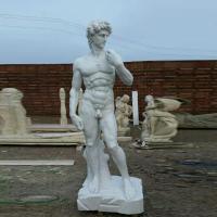 China Outdoor Garden Traditional Design Style Marble David Sculpture with Exquisite Carving for sale