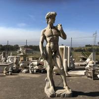 China Outdoor Garden Traditional Design Style Marble David Sculpture with Exquisite Carving for sale