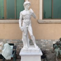 China Outdoor Garden Traditional Design Style Marble David Sculpture with Exquisite Carving for sale