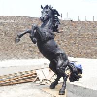 China Custom Handmade Life Size Large Metal Outdoor Garden Brass Bronze Horse Statue Sculpture For Sale for sale