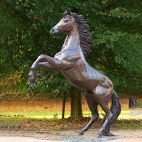 China Custom Handmade Life Size Large Metal Outdoor Garden Brass Bronze Horse Statue Sculpture For Sale for sale