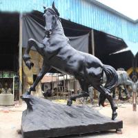 China Custom Handmade Life Size Large Metal Outdoor Garden Brass Bronze Horse Statue Sculpture For Sale for sale