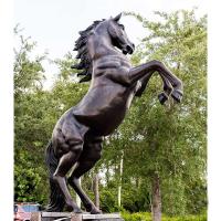 China Custom Handmade Life Size Large Metal Outdoor Garden Brass Bronze Horse Statue Sculpture For Sale for sale