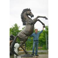 China 2024 New Style Life Size Brass Outdoor Metal Art Horse Statue Bronze Garden Sculpture for Sale for sale
