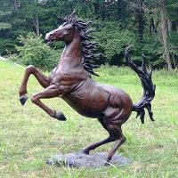 China 2024 New Style Life Size Brass Outdoor Metal Art Horse Statue Bronze Garden Sculpture for Sale for sale