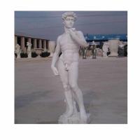 China Customer Size Life Size Decoration Life Size White Marble Nude Man Large Statue Stone Carving Statues Of David for sale