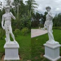 China Hand Carved and Polished Art Stone Crafts Custom Size Michelangelo Marble David Statue for sale