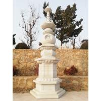 China Outdoor large stone tower sculpture marble pagoda garden statue For Sale for sale