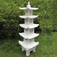 China Outdoor large stone tower sculpture marble pagoda garden statue For Sale for sale