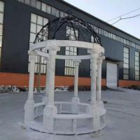 China Custom Garden Decoration Marble Gazebo with Women Statues Life Size and Customizable for sale
