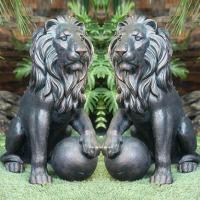 China Custom Large animal molds outdoor garden antique casting bronze lion statue for sale for sale