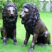 China Custom Large animal molds outdoor garden antique casting bronze lion statue for sale for sale