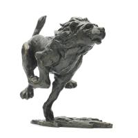 China Garden Decor Life Size Metal Lifelike Animal Sculpture Outdoor Bronze Sitting Lion Statues For Sale for sale