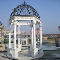 China Custom Factory wholesale high quality Large White marble column gazebo For Sale for sale