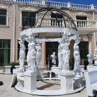 China Custom Factory wholesale high quality Large White marble column gazebo For Sale for sale