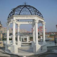 China Customized design real factory direct price garden decoration marble gazebo pergola For Garden Decor for sale