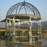 China Customized design real factory direct price garden decoration marble gazebo pergola For Garden Decor for sale