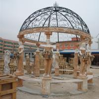 China Customized design real factory direct price garden decoration marble gazebo pergola For Garden Decor for sale
