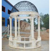 China 2024 Hot Sale High Quality Natural Marble Stone Hand Carved Gazebo For Garden Decoration for sale