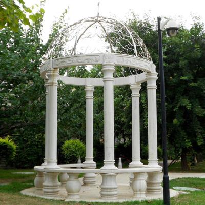 China House Decoration Large Marble Pavilion Gazebo in Western Style with Customized Colors for sale