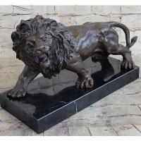 China Large Bronze Lion Statues for Custom Outdoor Garden Decor Metal Animal Sculpture for sale