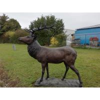 China Outdoor Garden Large Copper Brass Bronze Deer Sculpture Statue for Decor and Ornament for sale