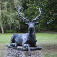 China Outdoor Garden Large Copper Brass Bronze Deer Sculpture Statue for Decor and Ornament for sale