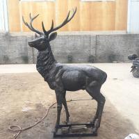 China Outdoor Garden Large Copper Brass Bronze Deer Sculpture Statue for Decor and Ornament for sale