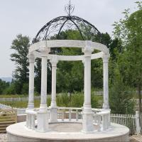 China Natural Stone Round Column Terrace Gazebo for City Square Modern Design Wedding Venue for sale