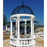 China Natural Stone Round Column Terrace Gazebo for City Square Modern Design Wedding Venue for sale
