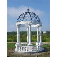 China Natural Stone Round Column Terrace Gazebo for City Square Modern Design Wedding Venue for sale