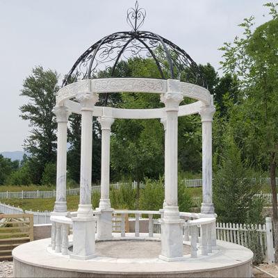 China Customized Color Marble Gazebo Sculpture with Hand Carved and Polished Technique for sale