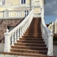 China Natural backlit translucent pink onyx sweet rose marble Stairs and Balusters Handrail railing stair railing baluster for sale for sale