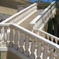 China Natural backlit translucent pink onyx sweet rose marble Stairs and Balusters Handrail railing stair railing baluster for sale for sale