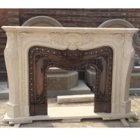 China Factory Price Marble Fireplace Custom Italian Baroque Style Carved Classic Marble Fireplace Surround For Sale for sale