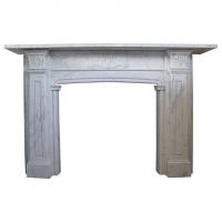 China Custom Hot sale factory direct supply natural stone fireplace mantel white marble fireplace surround For Sale for sale