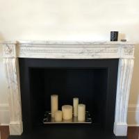 China Contemporary Design Marble Wall Fireplace Surround Resistant to Heat and Easy to Clean for sale