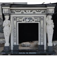 China Classical Marble Fireplace Stone Fireplace Indoor Decoration Marble Carved Marble Fireplace For Sale for sale