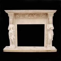 China Custom All Size Modern Marble Sculpture Fireplace Surround for Indoor Home Decoration for sale