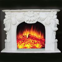 China Magic Stone Freestanding Fireplace Mantel Marble Sculpture Customizable in 20-25 Days for sale