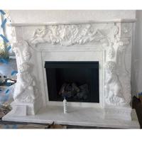 China Magic Stone Freestanding Fireplace Mantel Marble Sculpture Customizable in 20-25 Days for sale