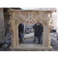 China Magic Stone Freestanding Fireplace Mantel Marble Sculpture Customizable in 20-25 Days for sale