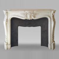 China Fireplace mantel dark marble camino fireplace surround nordic custom made marble solid fireplace mantel for sale for sale