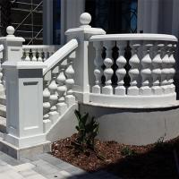 China Life Size Stone Baluster for Outdoor Courtyard Railing in White Marble at Affordable for sale
