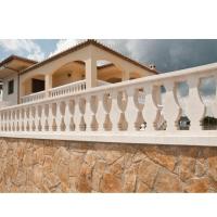 China Custom European Beige Marble Baluster And Balustrade For Luxury Stair Handrail Balcony Railing sculpture For Sale for sale