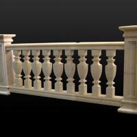 China Hand Carved Natural Stone Handrails and Balustrades Post Pillars in Customized Color for sale
