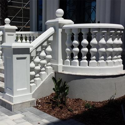 China Marble Sculpture Staircase Railing Balustrade Handrail with Decorative Carving Design for sale