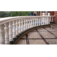 China Marble Balcony Balustrade Hand Carved Stone Sculpture for Outdoor House Yard Decoration for sale
